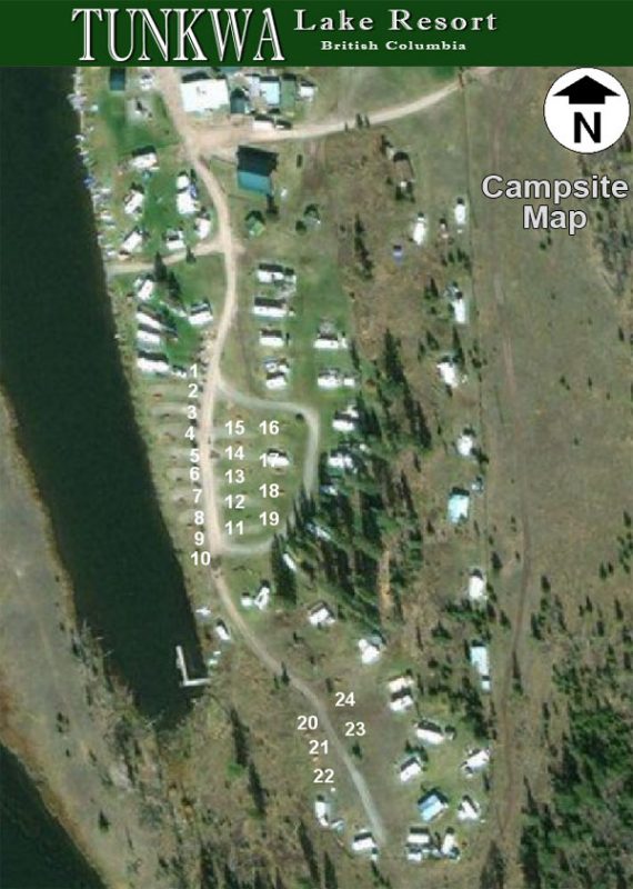 Tunkwa Camping Map | Tunkwa Lake Resort